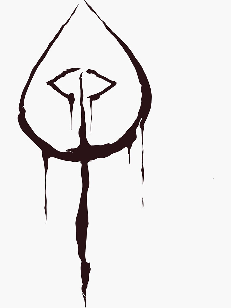 "Bloodborne Communion dark red caryll rune" Sticker for Sale by ...