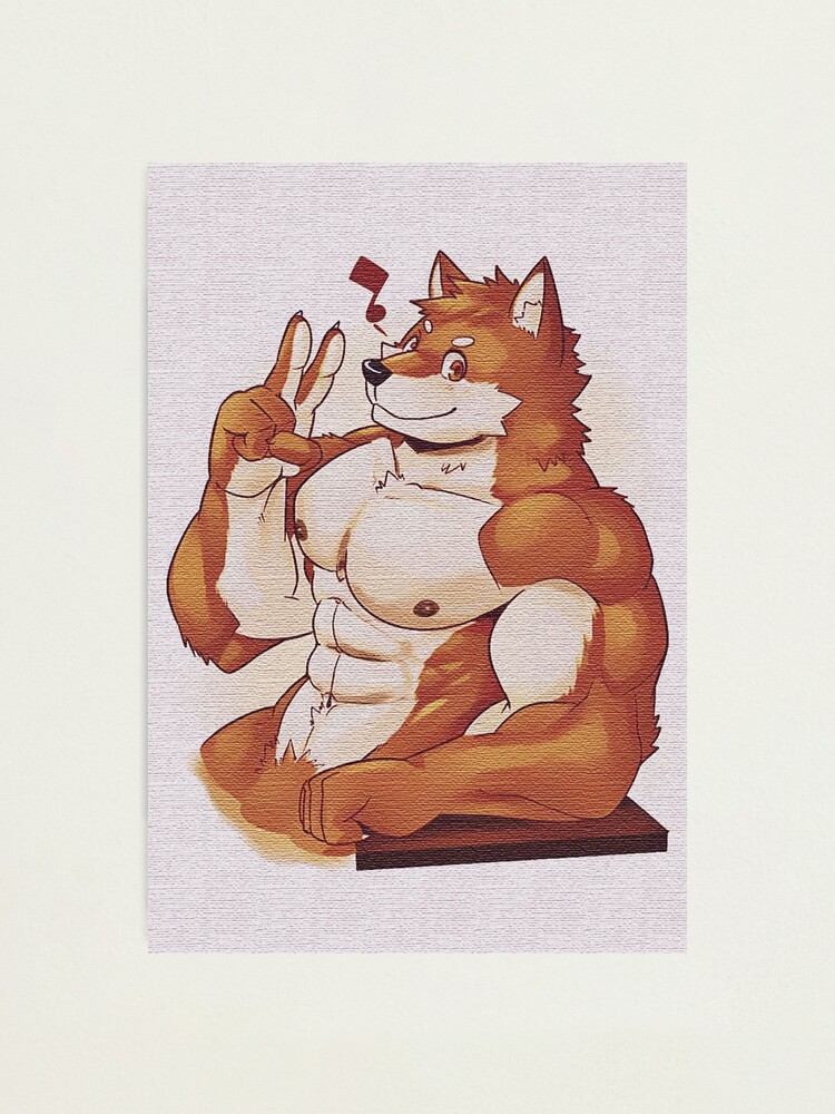 Impression photo « Bara poilu mignon et sexy, tiddies bara, seins bara », par Theereko | Redbubble