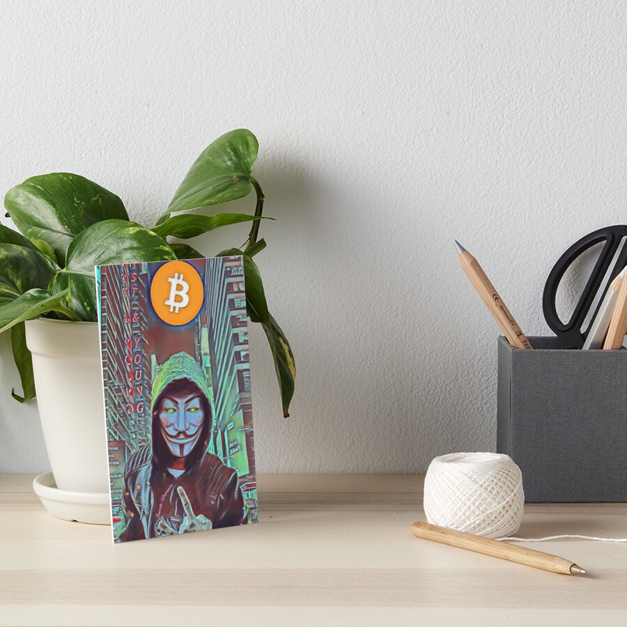 "Satoshi Nakamoto (digital art) fan art" Art Board Print by satti94 ...