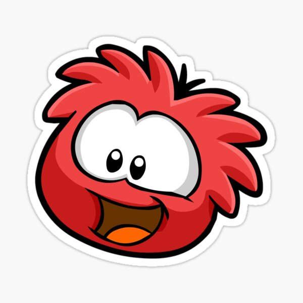 "Red Puffle, Cute Puffle funny red puffle " Sticker for Sale by ...