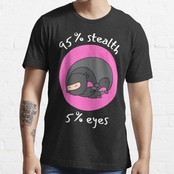 "Stealth Spy Ninja Falling Parachute Pink Background" T-shirt for Sale ...