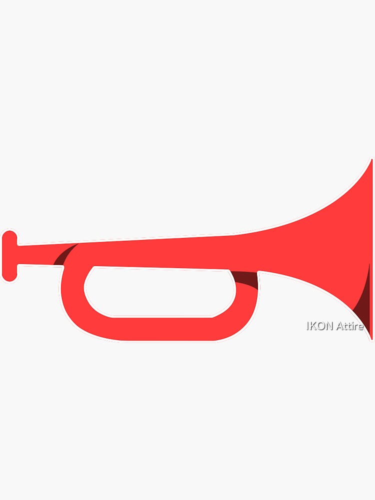 "Bugle Logo - White outline" Sticker for Sale by BugleGraphics | Redbubble