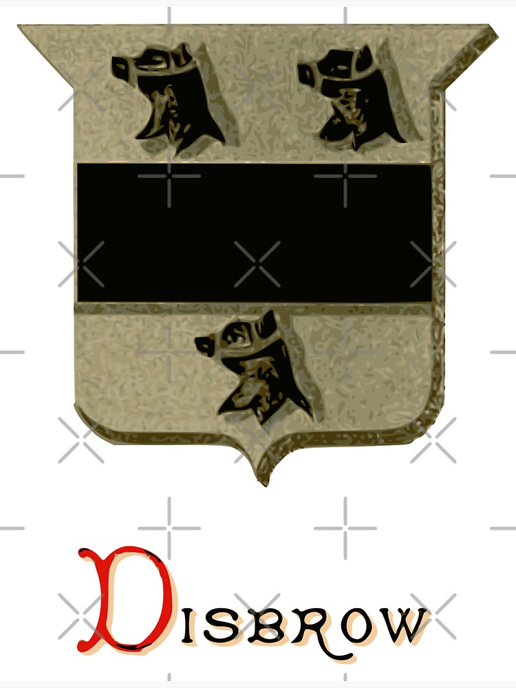 "Disbrow Family Coat of Arms" Sticker by Heraldica | Redbubble