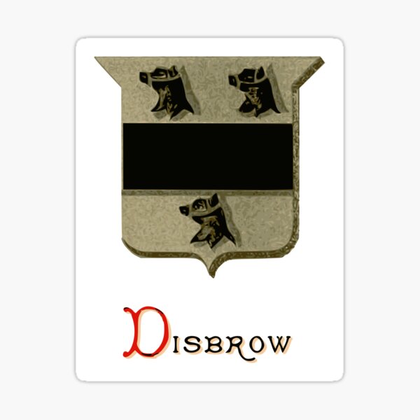 "Disbrow Family Coat of Arms" Sticker by Heraldica | Redbubble