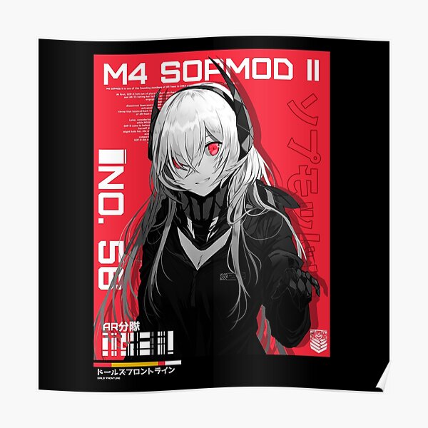 "M4 SOPMOD II - Girls Frontline" Poster by Shugoku | Redbubble