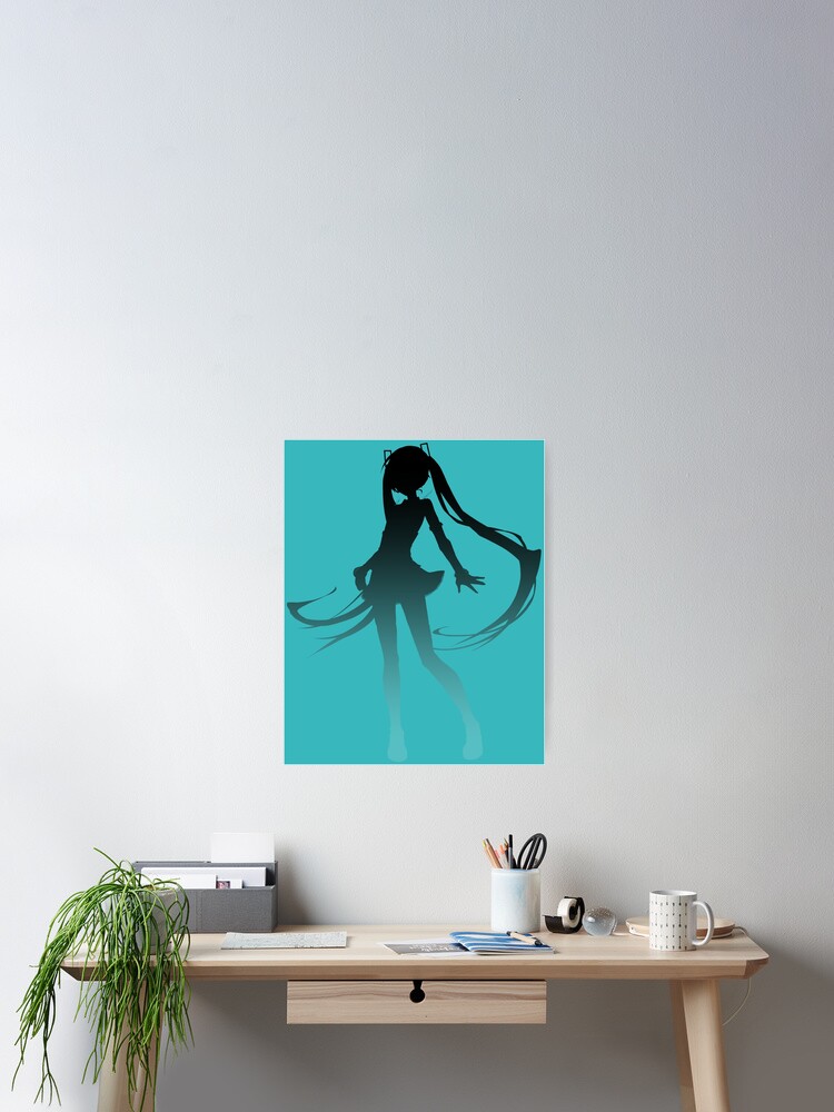 "Hatsune Miku V4 Shadow Art (V1)" Poster for Sale by VocaloidTrash ...