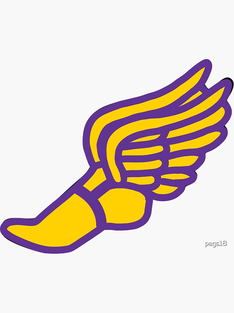 "Purple and Yellow Track" Sticker by pags18 | Redbubble