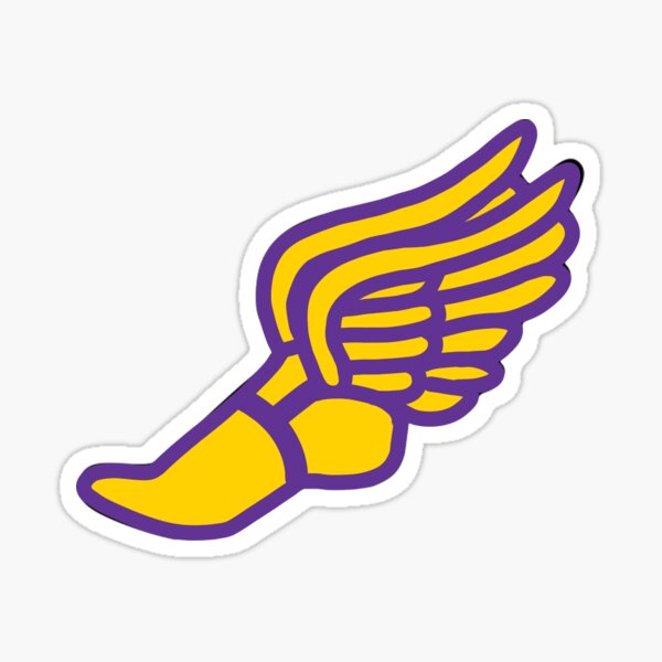 "Purple and Yellow Track" Sticker by pags18 | Redbubble