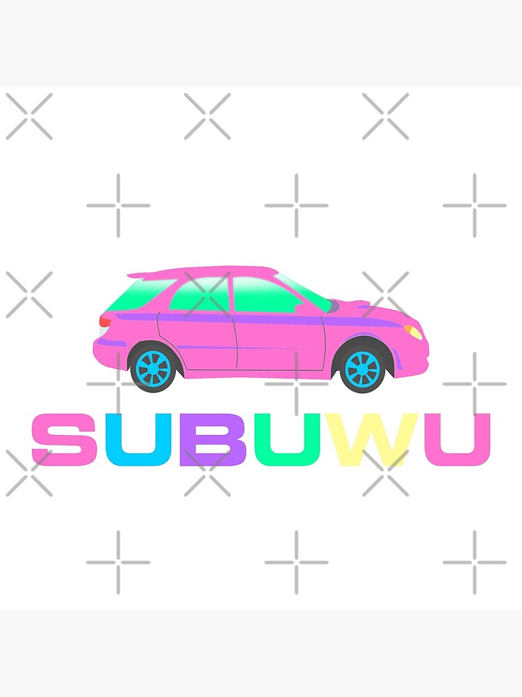 "Subuwu Subaru Pastel Aesthetic Kawaii Decal WRX Vaporwave" Poster by ...