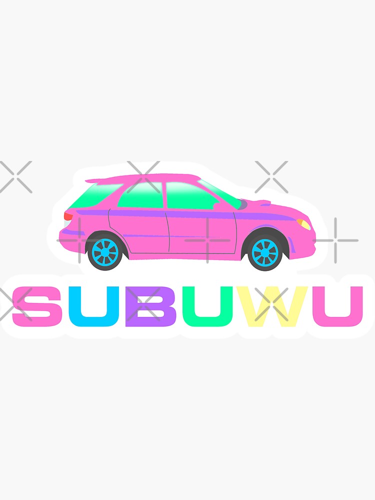 Pegatina «Subuwu Subaru Pastel Aesthetic Kawaii Calcomanía WRX ...