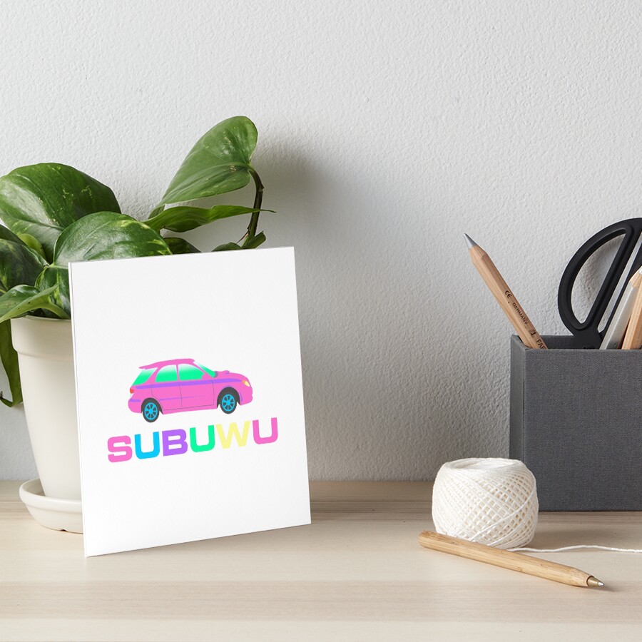 "Subuwu Subaru Pastel Aesthetic Kawaii Decal WRX Vaporwave" Art Board ...
