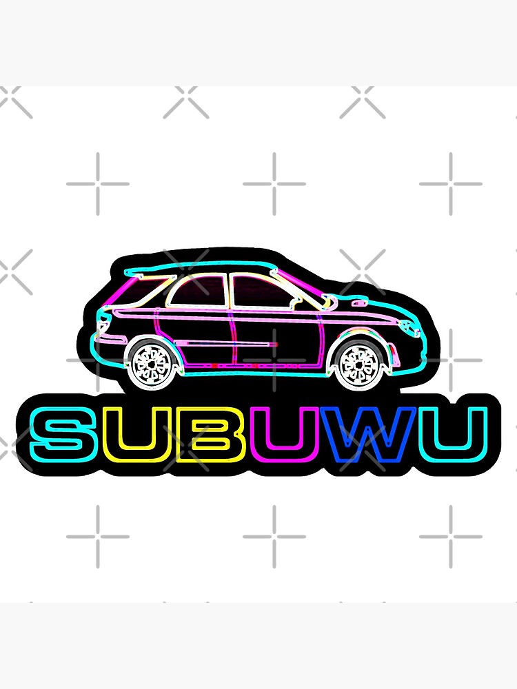 "Neon Subuwu Subaru Pastel Aesthetic Kawaii Decal WRX Vaporwave 2.0 ...