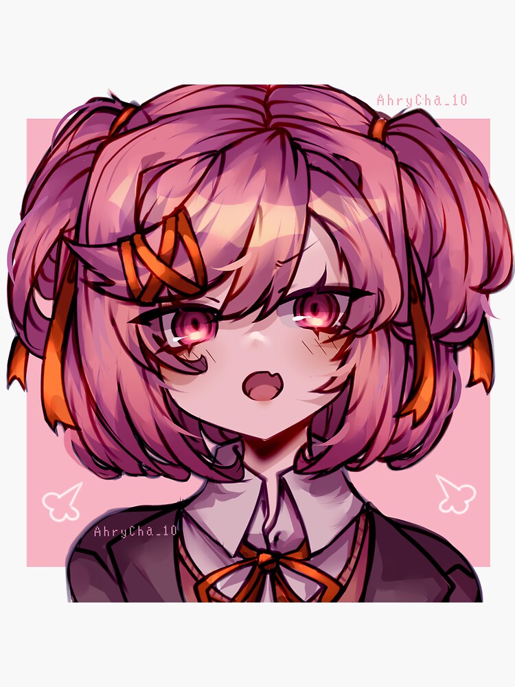 "Natsuki (Fanart)" Sticker by AhryCha _10 | Redbubble