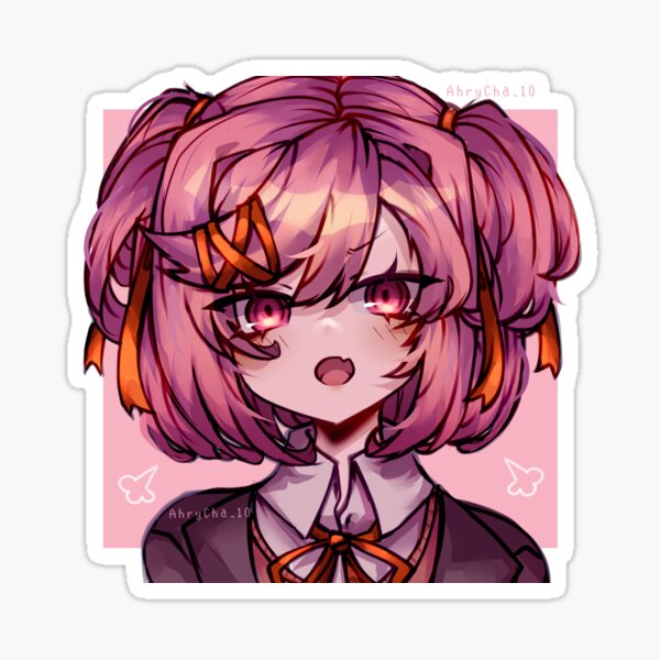 "Natsuki (Fanart)" Sticker by AhryCha _10 | Redbubble