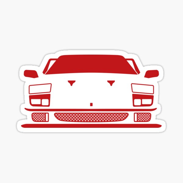 "Ferrari F40 red" Sticker by M4thlevy | Redbubble