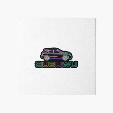 "Neon Subuwu Subaru Pastel Aesthetic Kawaii Decal WRX Vaporwave White 3 ...