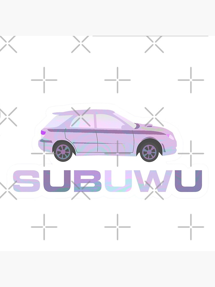 "Holographic Subuwu Subaru Pastel Aesthetic Kawaii Decal WRX Wagon ...
