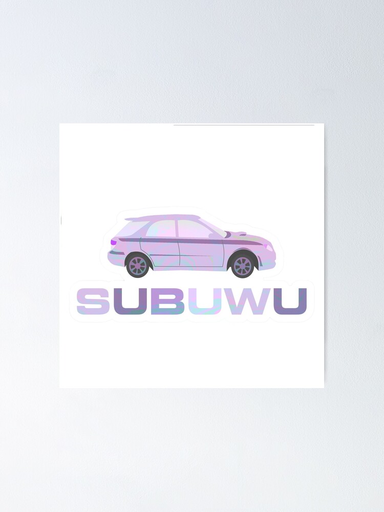 "Holographic Subuwu Subaru Pastel Aesthetic Kawaii Decal WRX Wagon ...