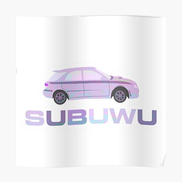 "Holographic Subuwu Subaru Pastel Aesthetic Kawaii Decal WRX Wagon ...