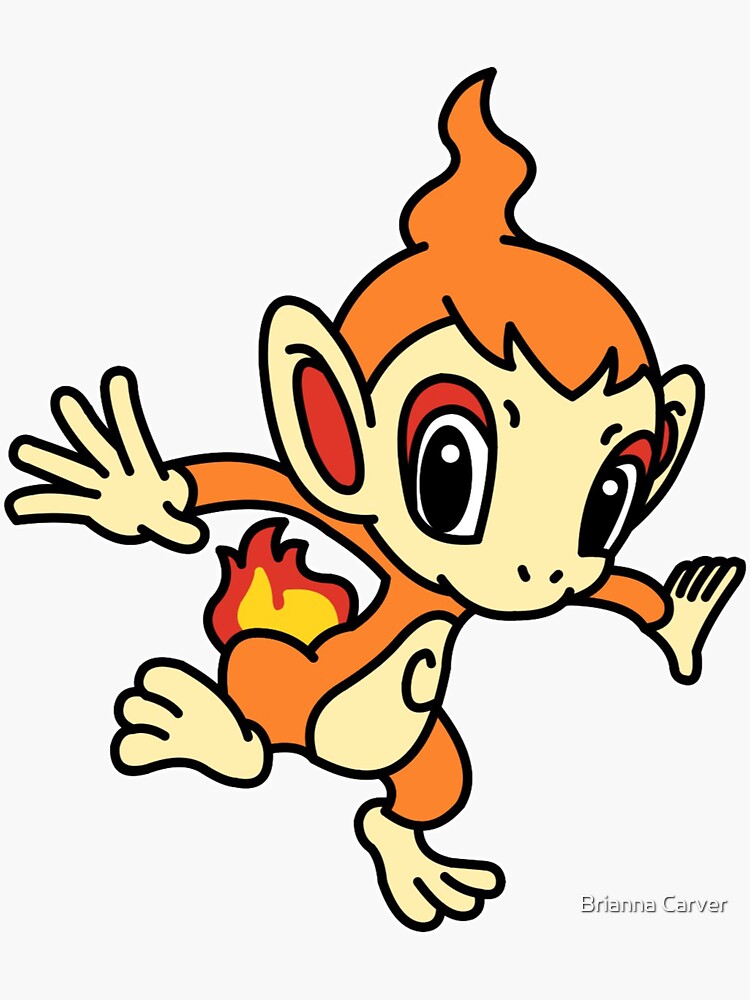 "Cute Chimchar" Sticker by NincompoopCo | Redbubble