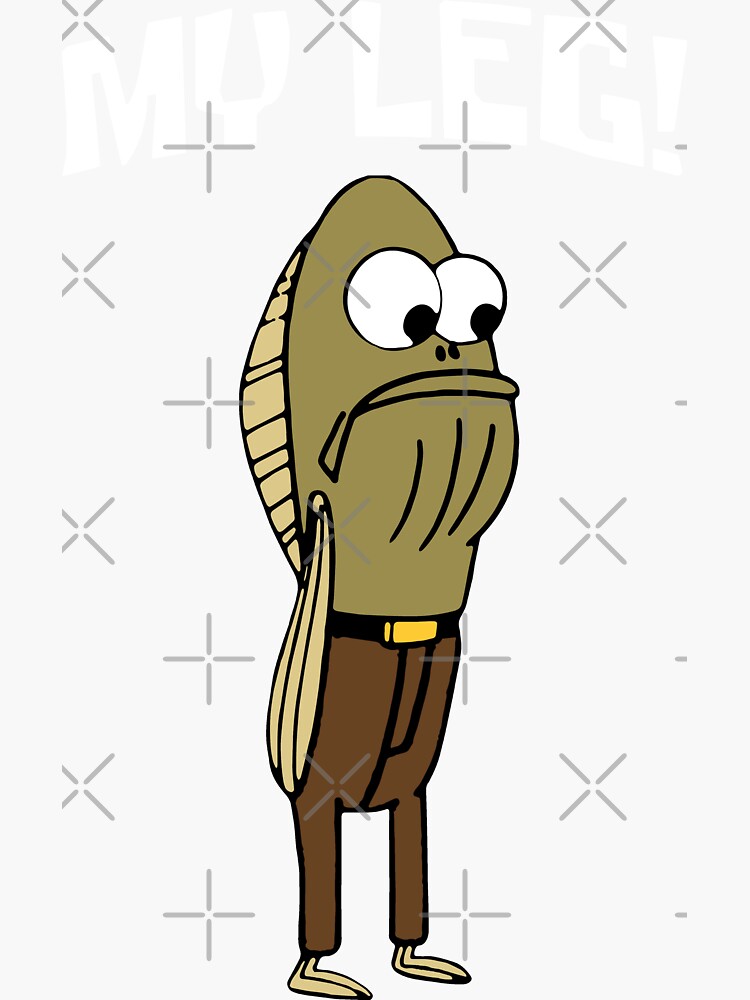 Pegatina «Fred, The, Fish, Bob Esponja, 23, Mi, Pierna, Simple, Vintage ...