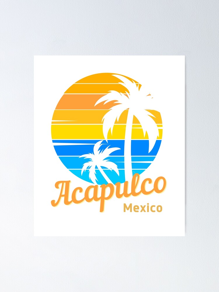 Póster «Acapulco, Acapulco Vintage Sunset, Acapulco Mexico Sunrise ...