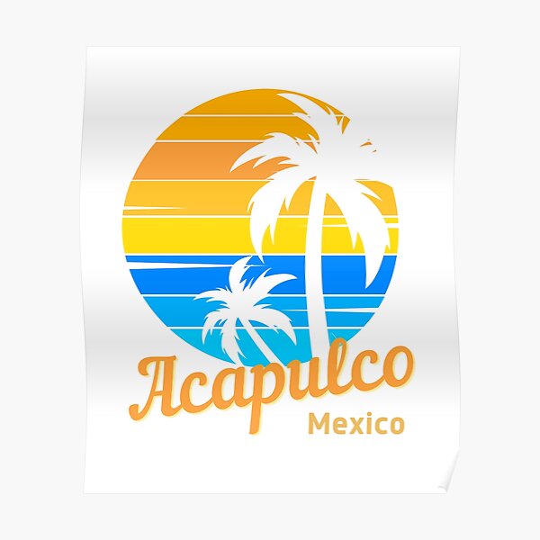 Póster «Acapulco, Acapulco Vintage Sunset, Acapulco Mexico Sunrise ...
