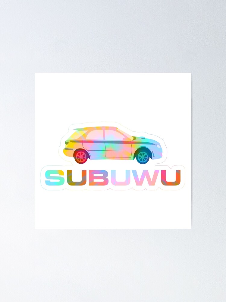 "Rainbow Tie-Dye Subuwu Subaru Pastel Aesthetic Kawaii Aufkleber WRX ...