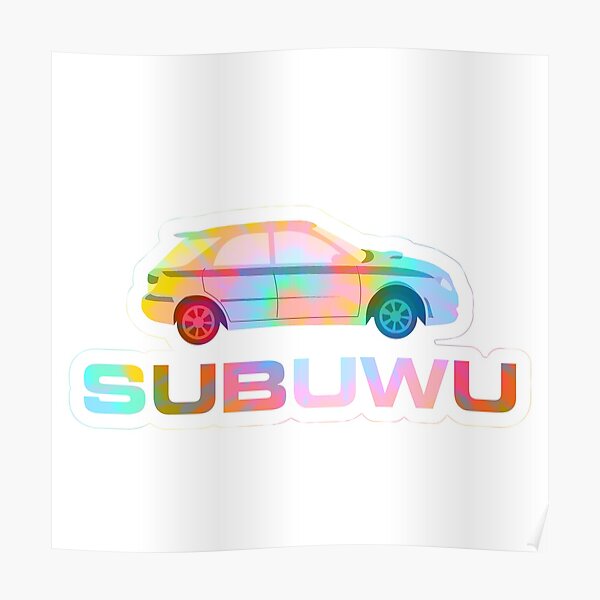 "Rainbow Tie-Dye Subuwu Subaru Pastel Aesthetic Kawaii Aufkleber WRX ...