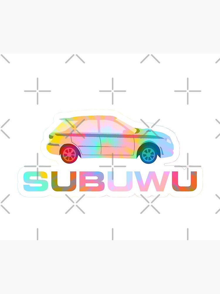 "Rainbow Tie-Dye Subuwu Subaru Pastel Aesthetic Kawaii Decal WRX Wagon ...