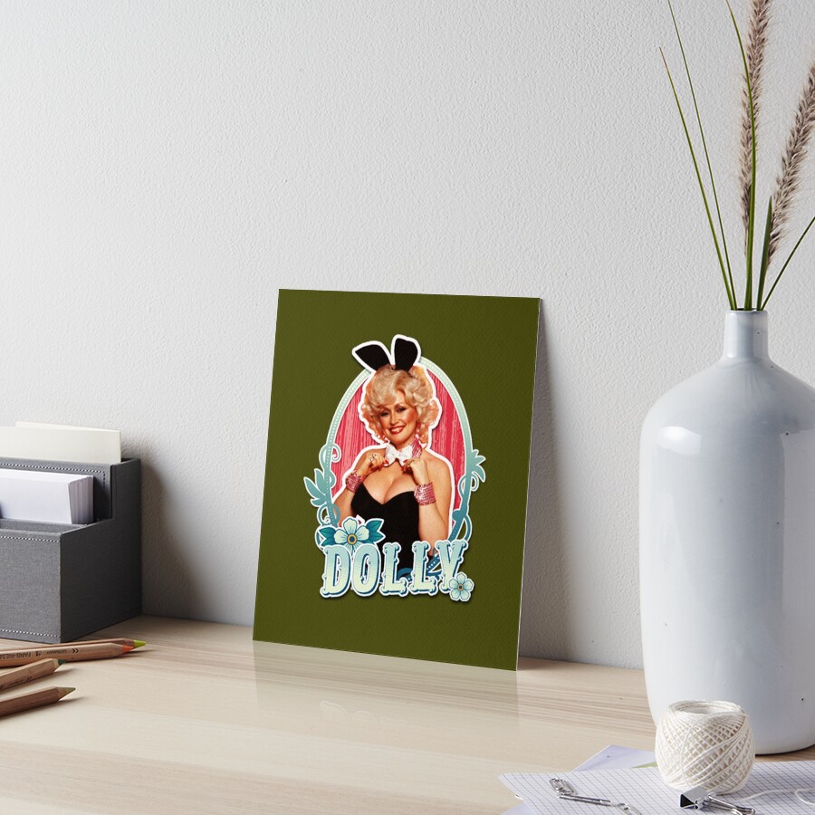 "Dolly Parton Small Rabbit" Art Board Print by CaronHub | Redbubble
