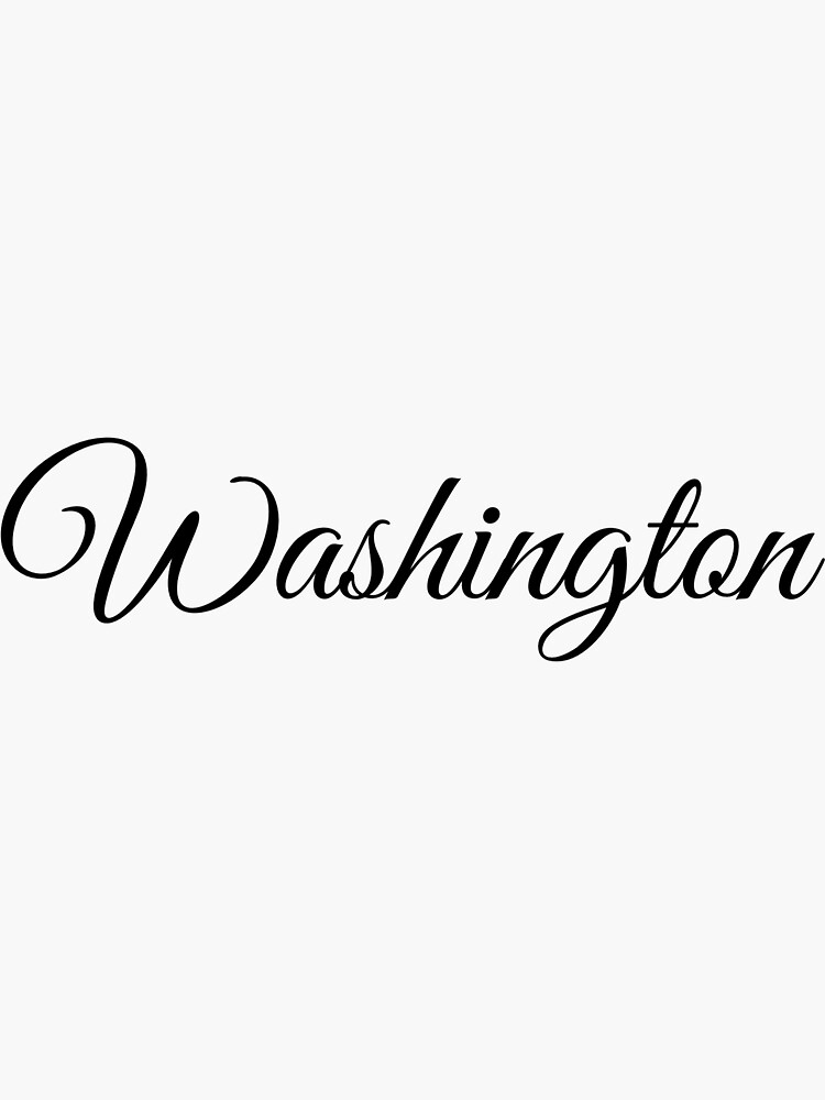 "Washington" Sticker for Sale by riley-aldridge | Redbubble