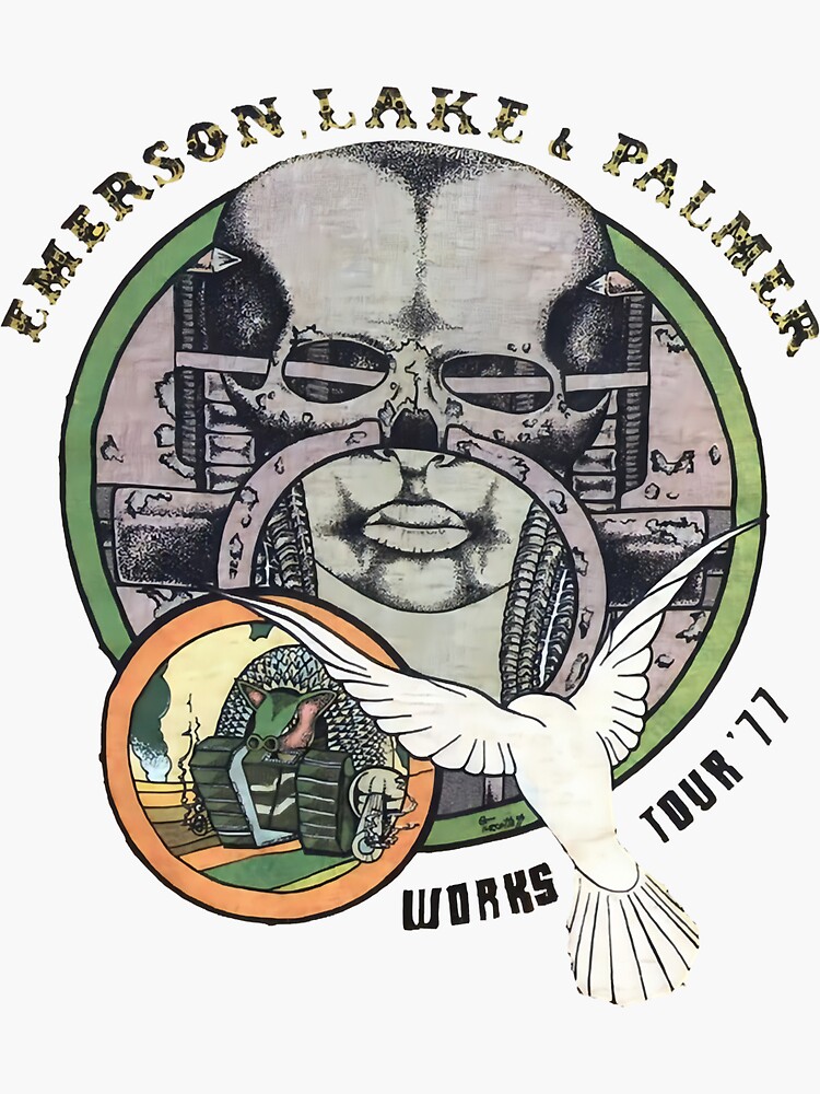 "Elp Works Tour Vintage Redux Essential" Sticker by WalterHowe | Redbubble