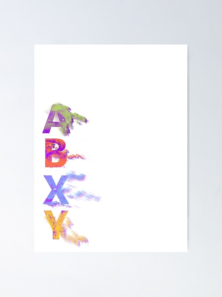 "ABXY Space Color " Poster by losgarcias | Redbubble
