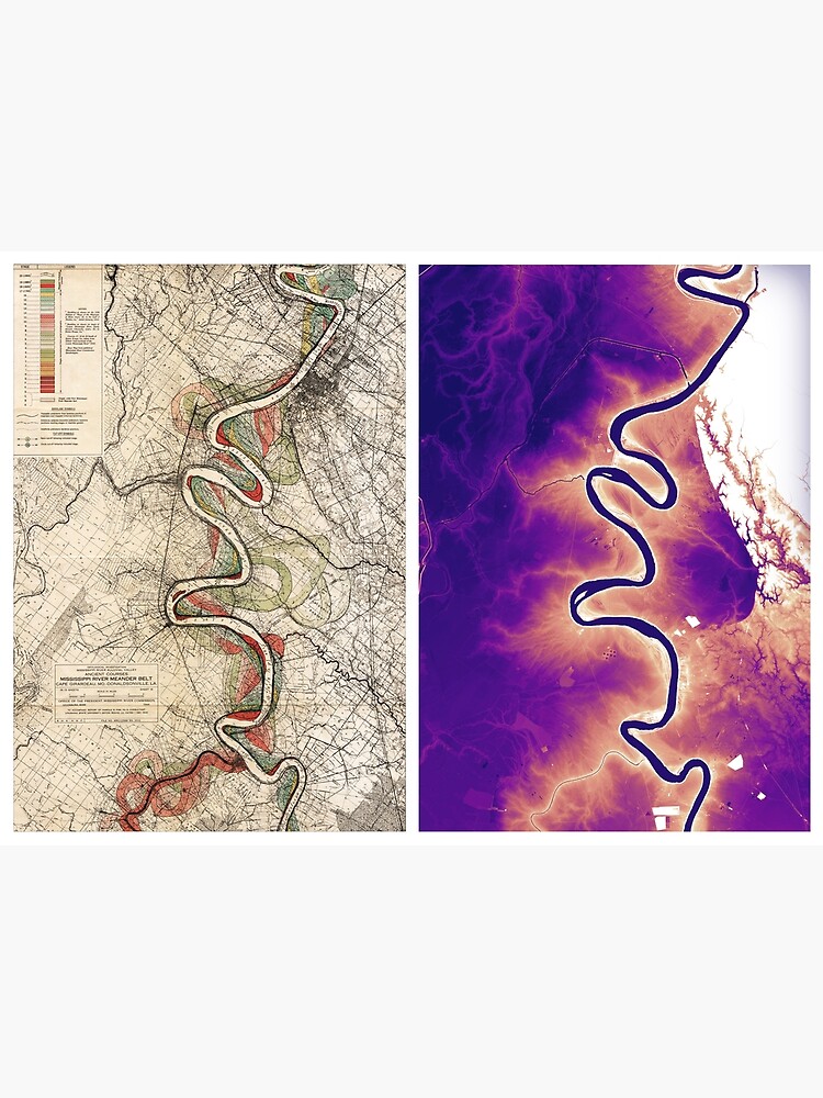 "Mississippi River Fisk/Lidar Sheet 15" Art Print for Sale by GeoCoe ...