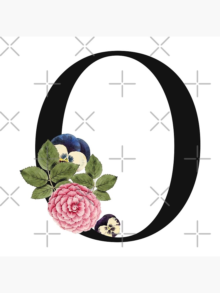"Split Floral Letter Monogram | Personalized Flower Letter O ...