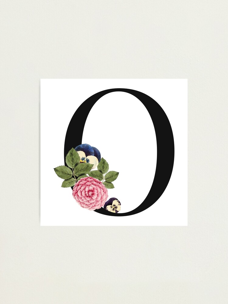 "Split Floral Letter Monogram | Personalized Flower Letter O ...