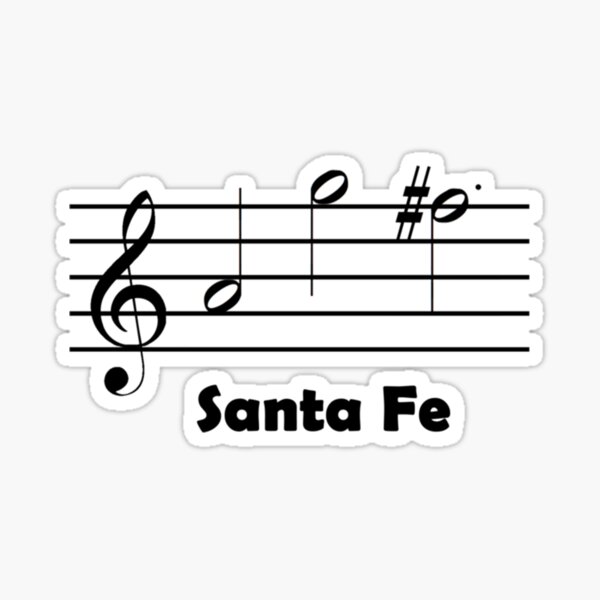 "Newsies Santa Fe Musical Notes with Text " Sticker for Sale by ...