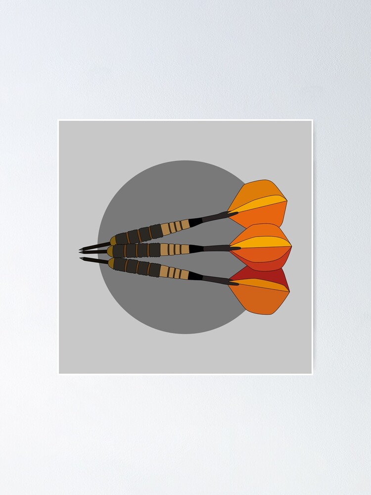 "Darts sport drawing" Poster for Sale by Blondiabshop | Redbubble