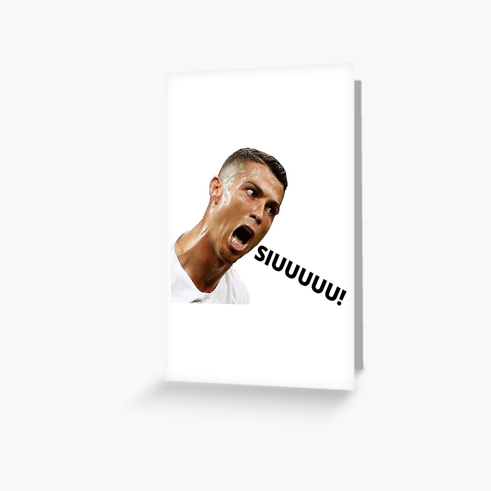 "cristiano ronaldo siuuu meme" Greeting Card for Sale by freestylestore ...