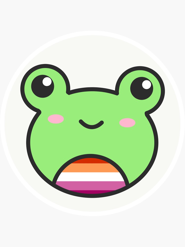 "Lesbian pride frog" Sticker for Sale by Sanrioxbby | Redbubble