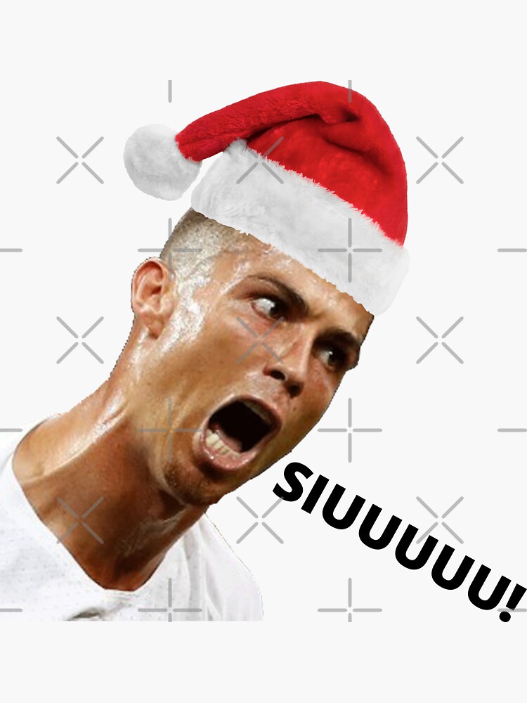 "cristiano ronaldo siuuu meme christmas" Sticker for Sale by ...