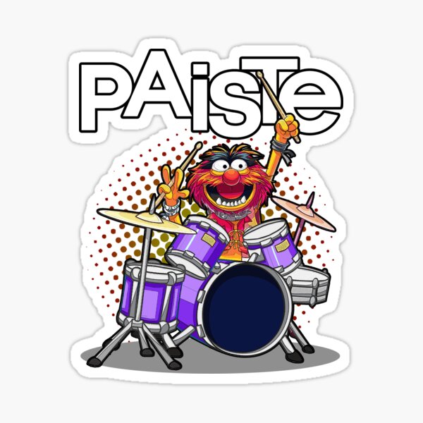 "ANIMAL DRUMMER CYMBALS" Sticker for Sale by TEEjDESIGN | Redbubble