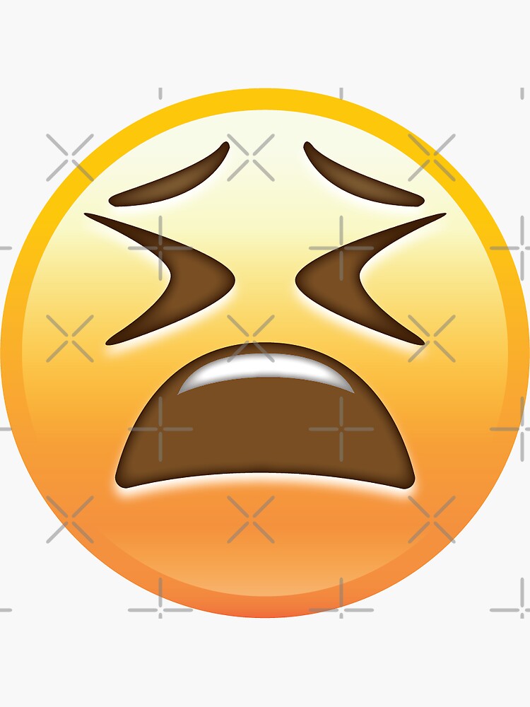 "Ugh face emoji" Sticker for Sale by therob | Redbubble