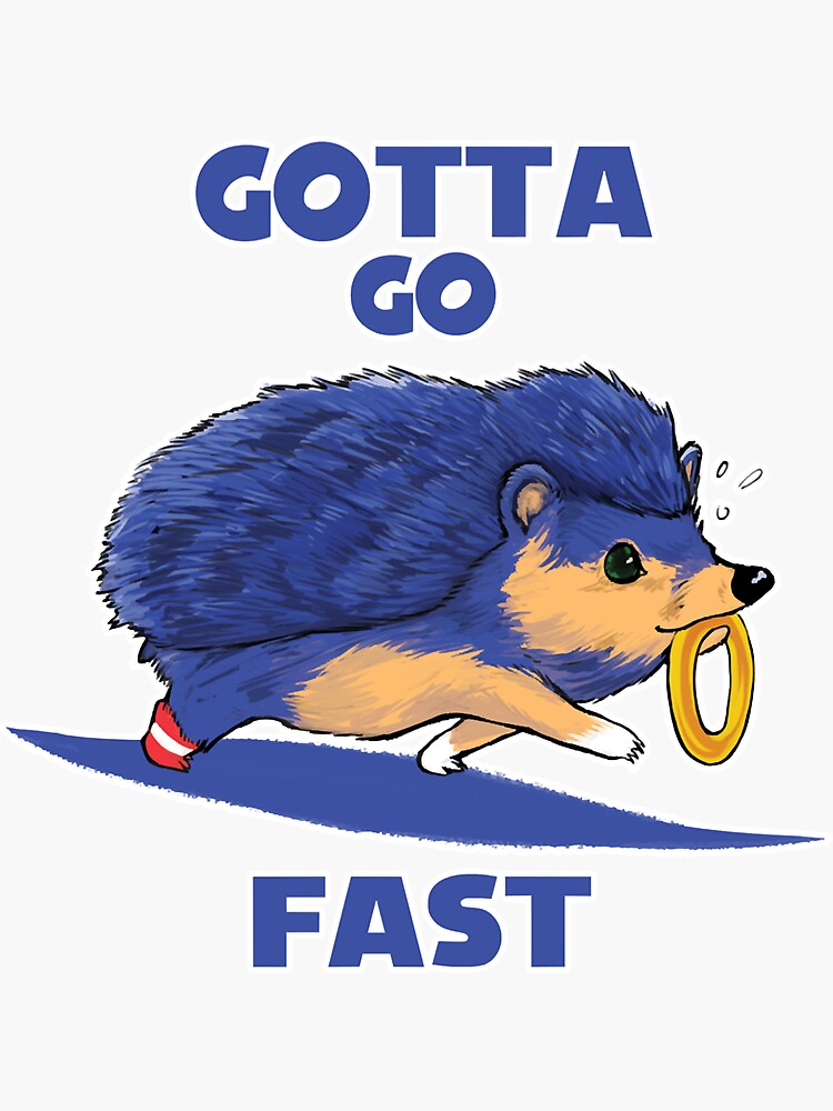 "Gotta Go Fast Classic" Sticker by gordomorga | Redbubble