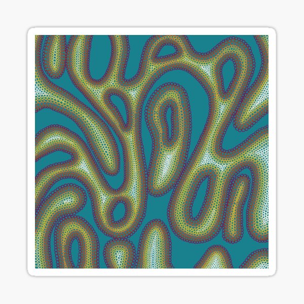 "Shiny Amoeba - Digital Art " Sticker for Sale by Jillianamatt | Redbubble