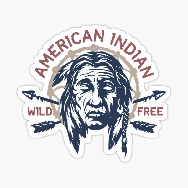 "American Indian" Sticker for Sale by DesignsLanka | Redbubble