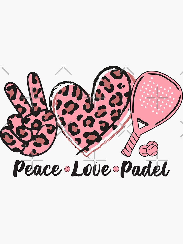 "Peace Love Padel Mom I Love Padel Women Valentine Day gift" Sticker ...