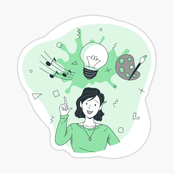 "Creative thinking" Sticker for Sale by ennos | Redbubble