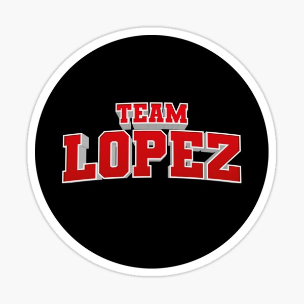 "Team Lopez (Red)" Sticker for Sale by STUDIO-72 | Redbubble